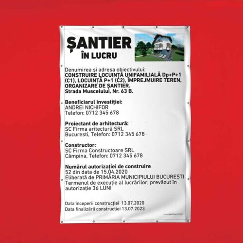 Panou Șantier în Lucru - Alege acum panou pentru şantier