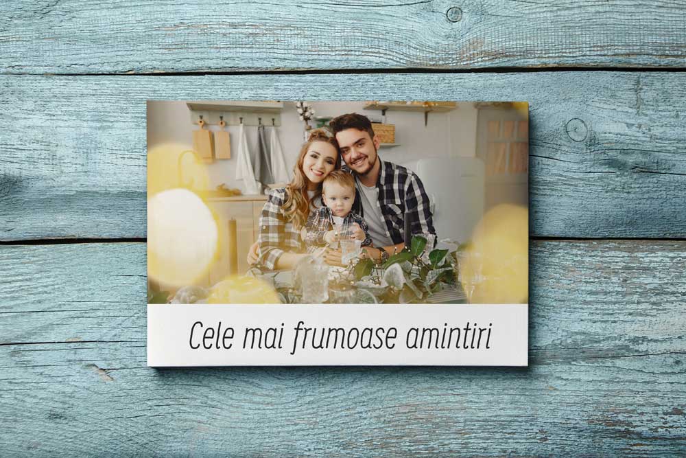Magnet personalizat cu 1 poza si mesaj 10x15 cm